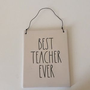 Rae Dunn | Accents | Rae Dunn Best Teacher Ever Ceramic Sign | Poshmark